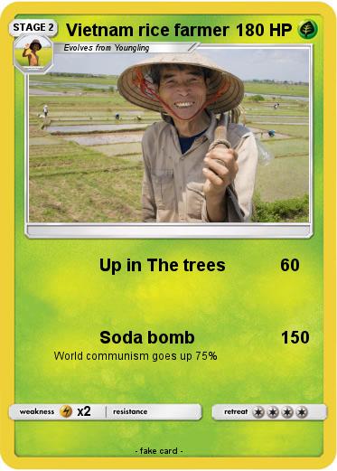 Pokémon Vietnam rice farmer - Up in The trees - My Pokemon Card
