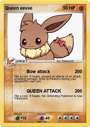 Pokémon Queen eevee 1 1 - Bow attack - My Pokemon Card
