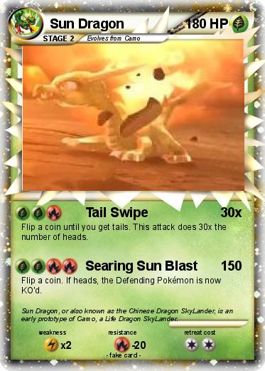 Pokémon Sun Dragon 6 6 - Tail Swipe - My Pokemon Card