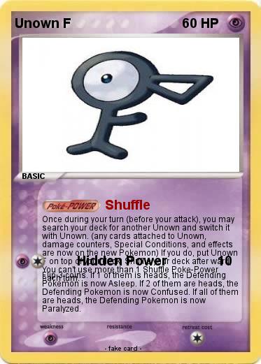 Pokémon Unown F 9 9 - Shuffle - My Pokemon Card