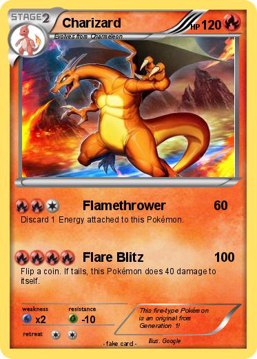 Pokémon Charizard 7089 7089 - Flamethrower - My Pokemon Card