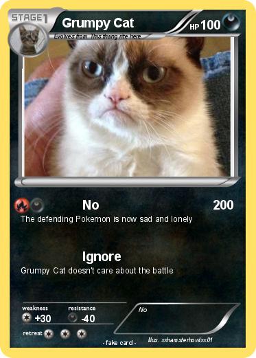 Pokémon Grumpy Cat 977 977 - No - My Pokemon Card