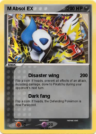 Pokémon M Absol EX 25 25 - Disaster wing - My Pokemon Card