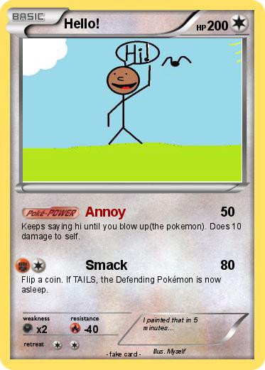 Pokémon Hello 893 893 - Annoy - My Pokemon Card