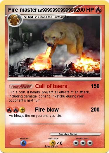 Pokémon Fire master 10 10 - Call of baers - My Pokemon Card