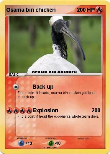 Pokémon Osama bin chicken - Back up - My Pokemon Card