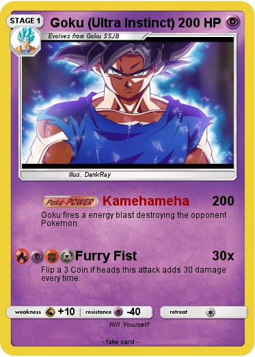 Pokémon Goku Ultra Instinct 19 19 - Kamehameha - My Pokemon Card