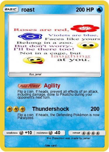 Pokémon roast 32 32 - Agility - My Pokemon Card