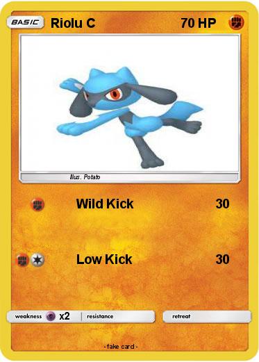 Pokémon Riolu C - Wild Kick - My Pokemon Card