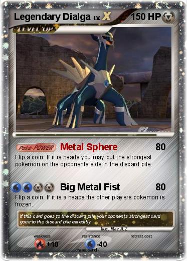 Pokémon Legendary Dialga 1 1 - Metal Sphere - My Pokemon Card