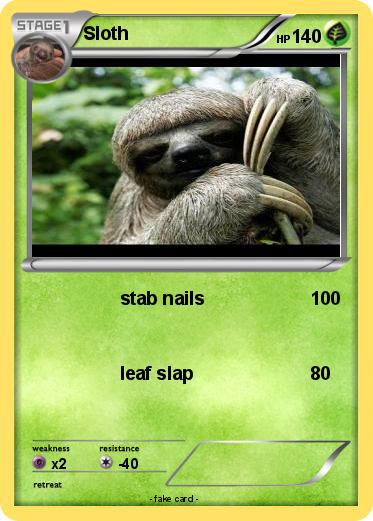 Pokémon Sloth 187 187 - stab nails - My Pokemon Card