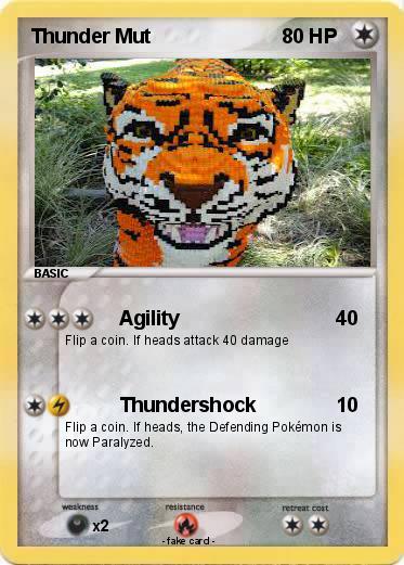 Pokémon Thunder Mut 1 1 - Agility - My Pokemon Card