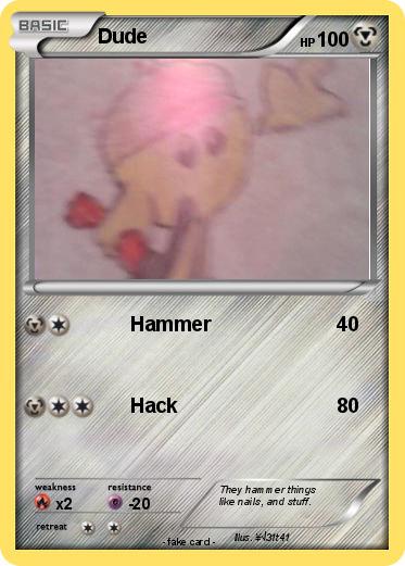 Pokémon Dude 162 162 - Hammer - My Pokemon Card