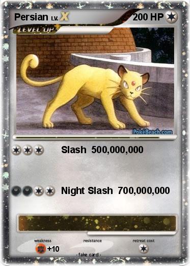 Pokémon Persian 41 41 - Slash 500,000,000 - My Pokemon Card