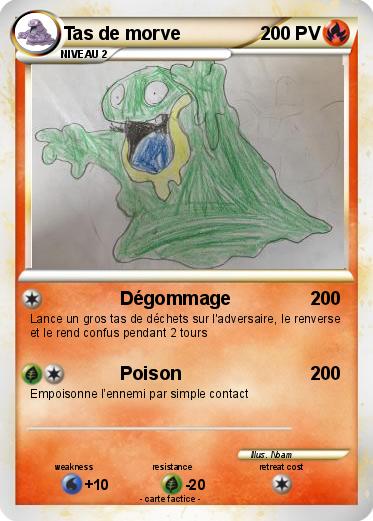 Pokémon Tas de morve - Dégommage - Ma carte Pokémon