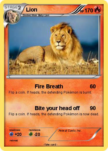 Pokémon Lion 918 918 - Fire Breath - My Pokemon Card