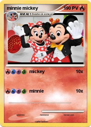 Pokémon minnie mickey - mickey - Ma carte Pokémon