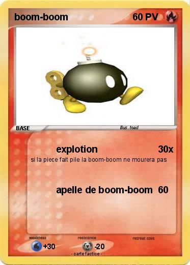 Pokémon boom boom 68 68 - explotion - Ma carte Pokémon