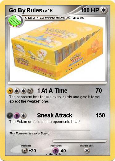 Pokémon Go By Rules - 1 At A Time - My Pokemon Card