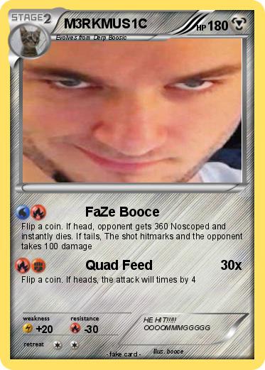 Pokémon M3RKMUS1C 2 2 - FaZe Booce - My Pokemon Card