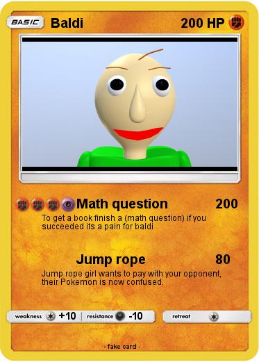 Pokémon Baldi 184 184 - Math question - My Pokemon Card