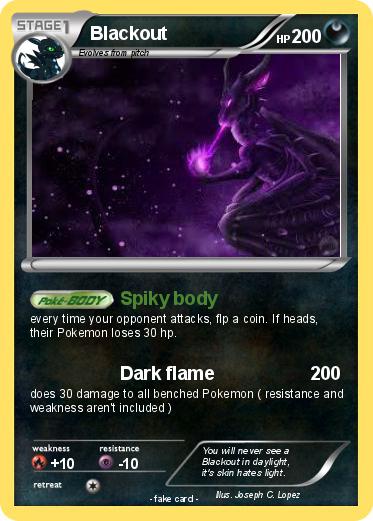 Pokémon Blackout 50 50 - Spiky body - My Pokemon Card