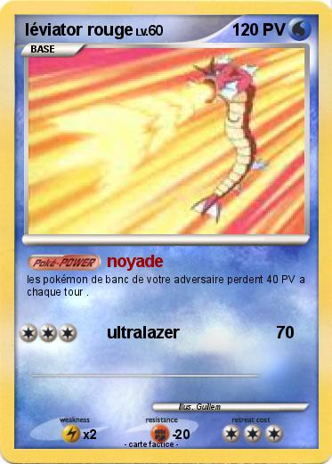 Pokémon leviator rouge 90 90 - noyade - Ma carte Pokémon