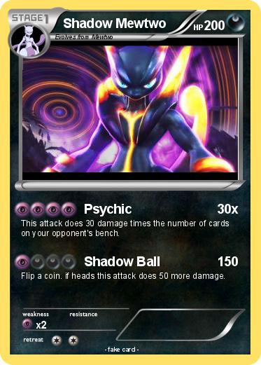 Pokémon Shadow Mewtwo 206 206 - Psychic - My Pokemon Card
