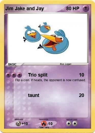 Pokémon Jim Jake and Jay 1 1 - Trio split - My Pokemon Card