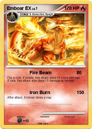 Pokémon Emboar EX 70 70 - Fire Beam - My Pokemon Card