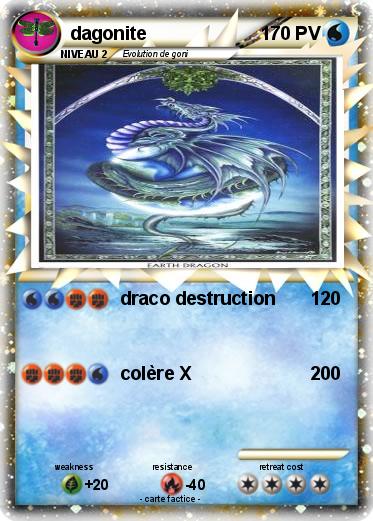 Pokémon dagonite - draco destruction - Ma carte Pokémon