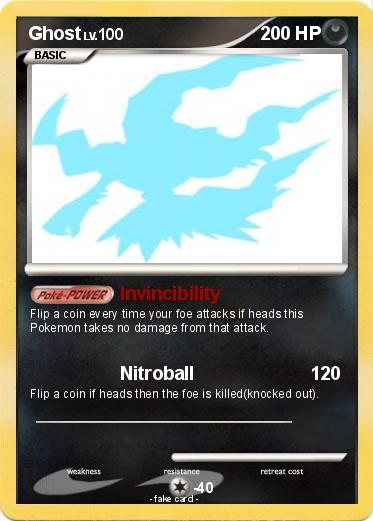 Pokémon Ghost 1825 1825 - Invincibility - My Pokemon Card