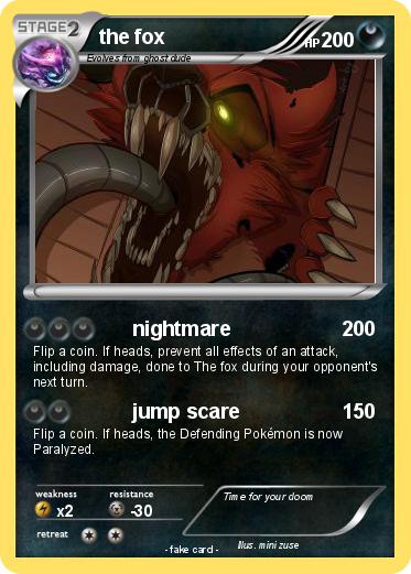 Pokémon the fox 28 28 - nightmare - My Pokemon Card