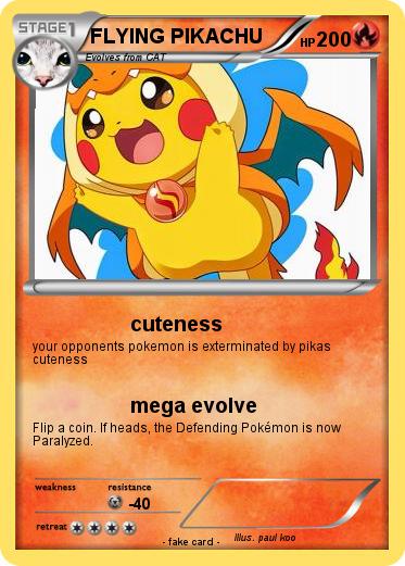 Pokémon FLYING PIKACHU 93 93 - cuteness - My Pokemon Card