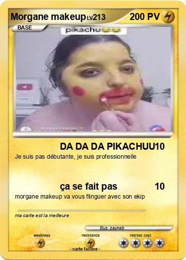 Pokémon Morgane makeup - DA DA DA PIKACHUU - Ma carte Pokémon