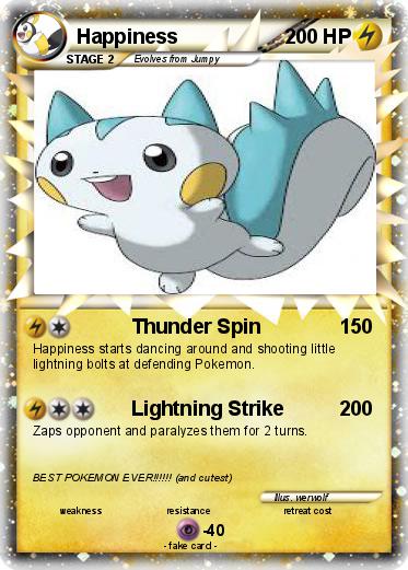 Pokémon Happiness 19 19 - Thunder Spin - My Pokemon Card