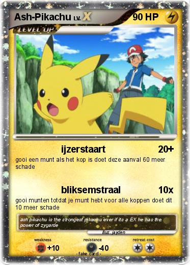 Pokémon Ash Pikachu 57 57 - ijzerstaart - My Pokemon Card
