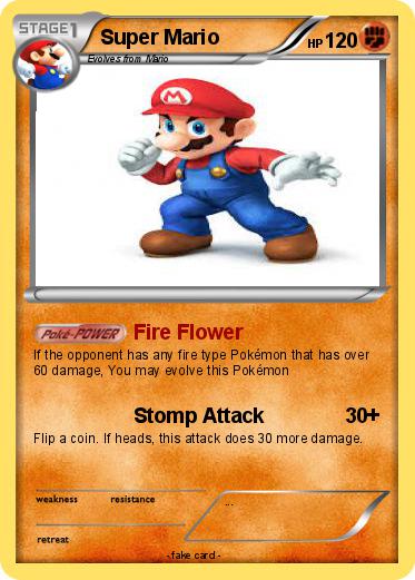 Pokémon Super Mario 1308 1308 - Fire Flower - My Pokemon Card