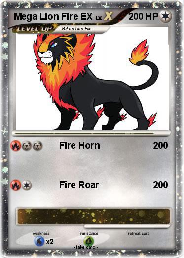 Pokémon Mega Lion Fire EX - Fire Horn - My Pokemon Card