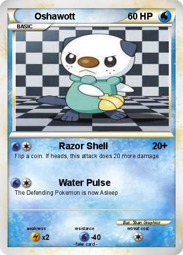 Pokémon Oshawott 828 828 - Razor Shell - My Pokemon Card