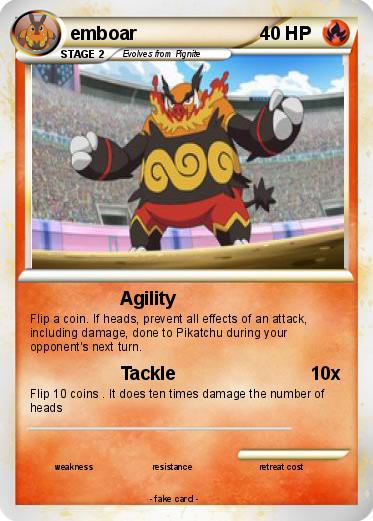 Pokémon emboar 1541 1541 - Agility - My Pokemon Card