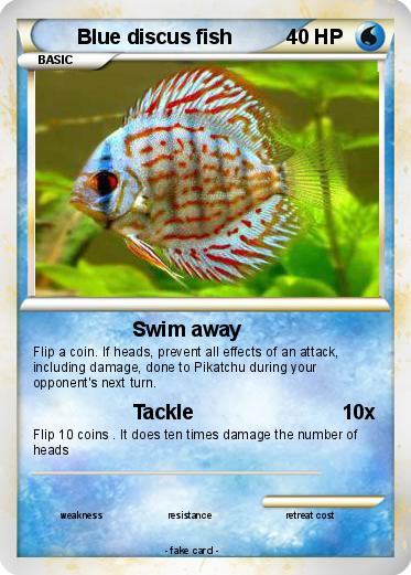 Pokémon Blue discus fish - Swim away - My Pokemon Card