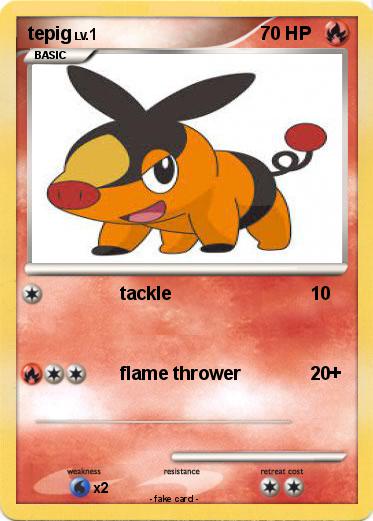 Pokémon tepig 926 926 - tackle - My Pokemon Card
