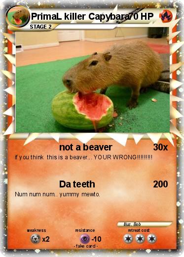 Pokémon PrimaL killer Capybara - not a beaver - My Pokemon Card