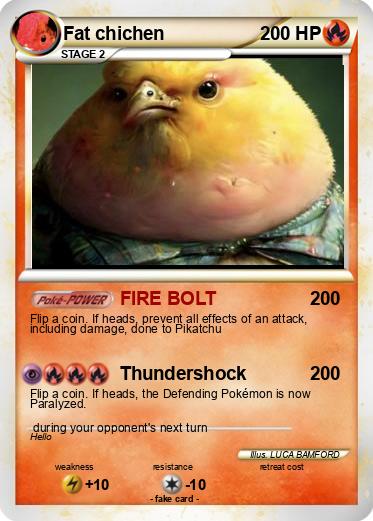 Pokémon Fat chichen - FIRE BOLT - My Pokemon Card