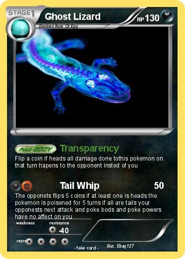 Pokémon Ghost Lizard - Transparency - My Pokemon Card