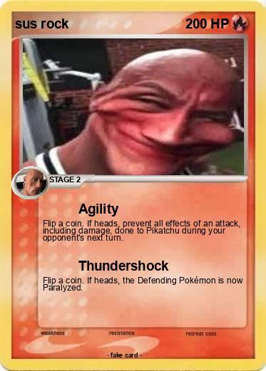 Pokémon sus rock 7 7 - Agility - My Pokemon Card