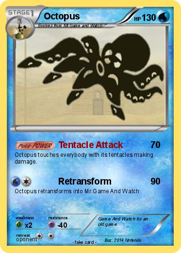 Pokémon Octopus 65 65 - Tentacle Attack - My Pokemon Card