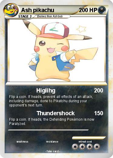 Pokémon Ash pikachu 65 65 - Higiihg - My Pokemon Card