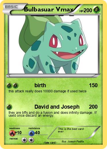 Pokémon Bulbasuar Vmax - birth - My Pokemon Card